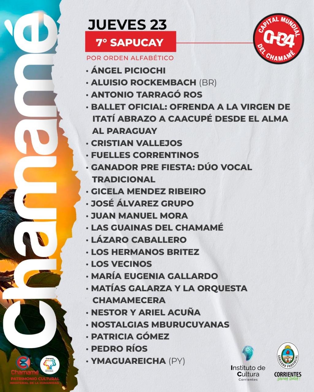 Confirman la grilla de la Fiesta Nacional del Chamamé 2025 - Museos de ...